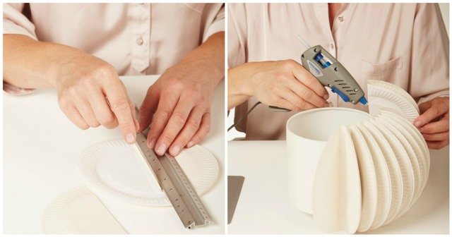 She Folded Paper Plates In Half And Glue Then Onto Tube! The Final ...