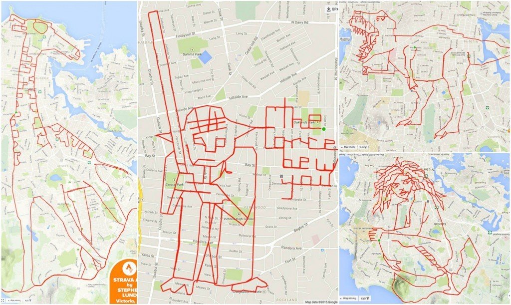 These Giant Doodles Were Drawn ON Unique Way, Using Only A Bike And GPS ...