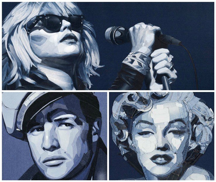 Denim Art: Talented Artist Uses Jeans Pisces And Creates Marvelous Art ...