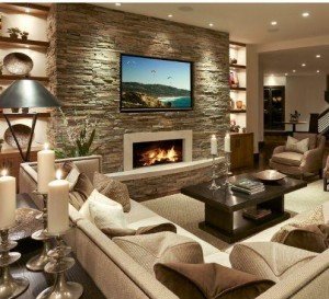 14 Living Room Designs With Stones - World inside pictures
