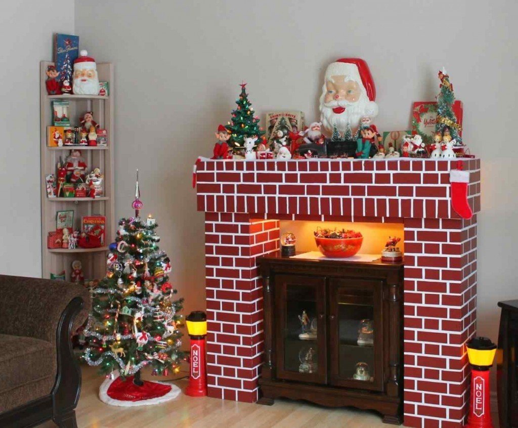 How To DIY A Christmas Fireplace From Cardboards World inside pictures
