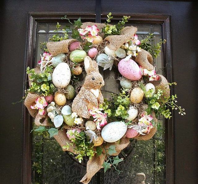 Creative DIY Easter Front Door Wreaths - World inside pictures